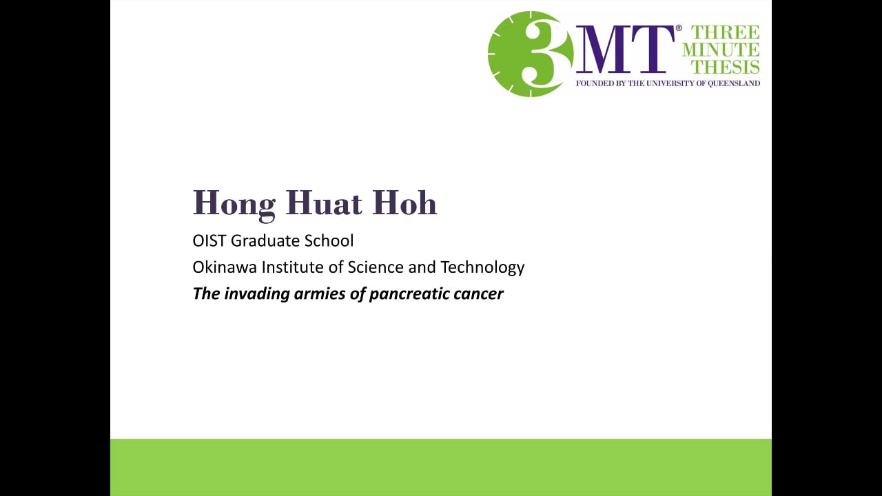 3MT Asia Pacific Finals 2018 - Hong Huat Hoh on Vimeo