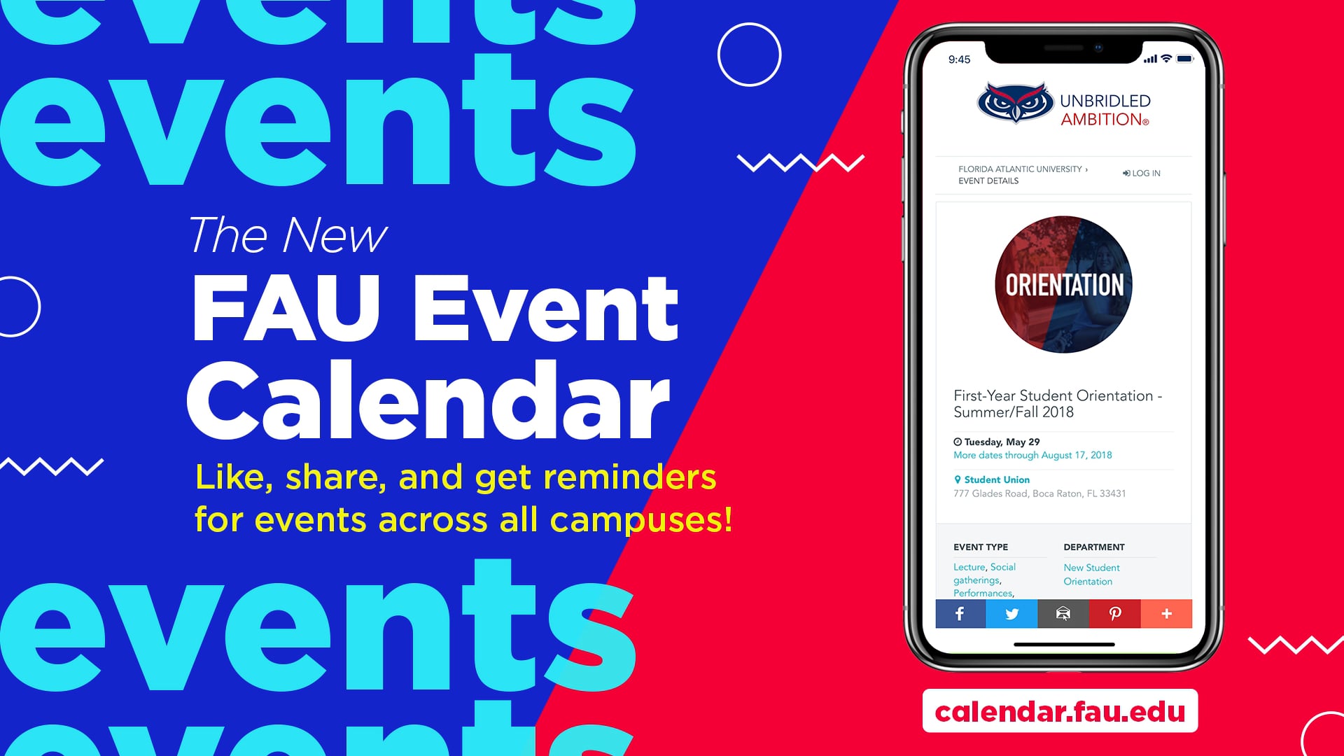 FAU Localist Calendar Advertisement on Vimeo