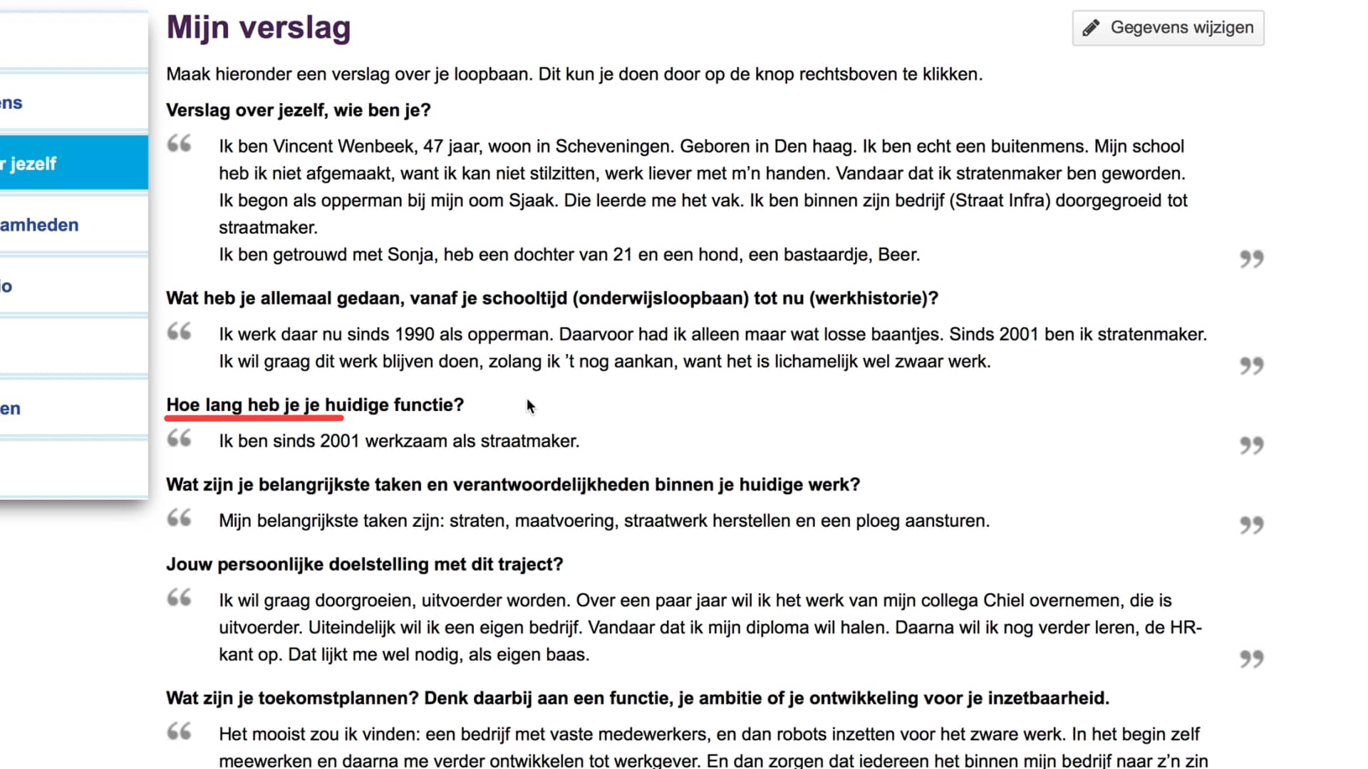 Stap1_3 Verslag over jezelf on Vimeo