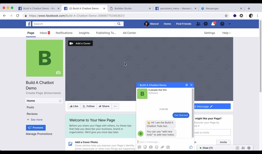 Persistent Menus - Build A Chatbot - Beyond Code
