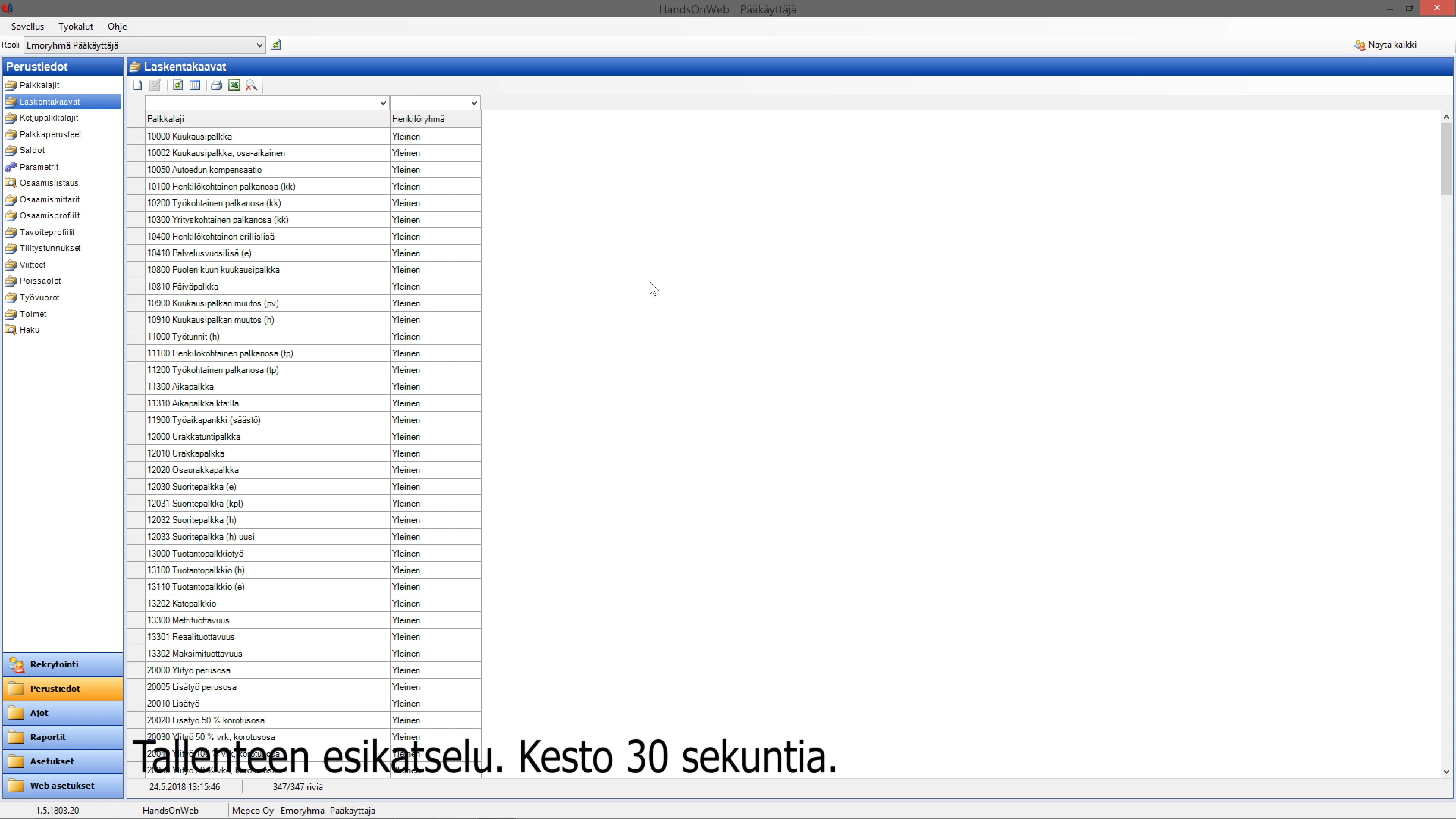 Mepco HRM Pääkäyttäjä kurssi: Laskentakaava - Tallenne demo - Mepco ...