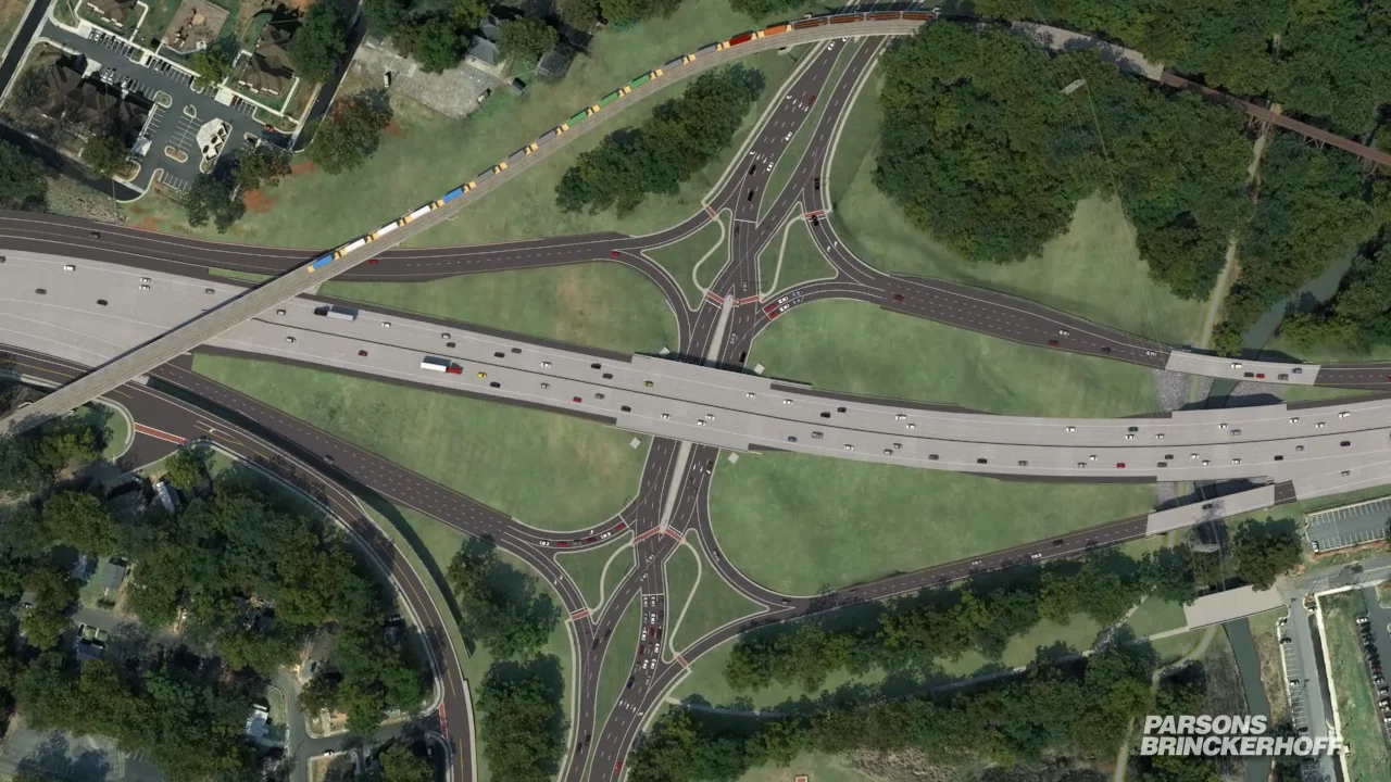 Traffic Simulations and Detours - Salem Creek Divergent Diamond Closeup ...