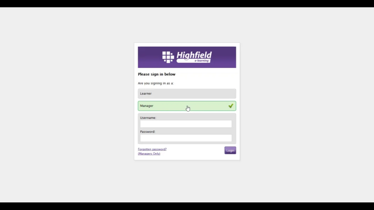 Highfield e-learning - Log in as an administrator on Vimeo