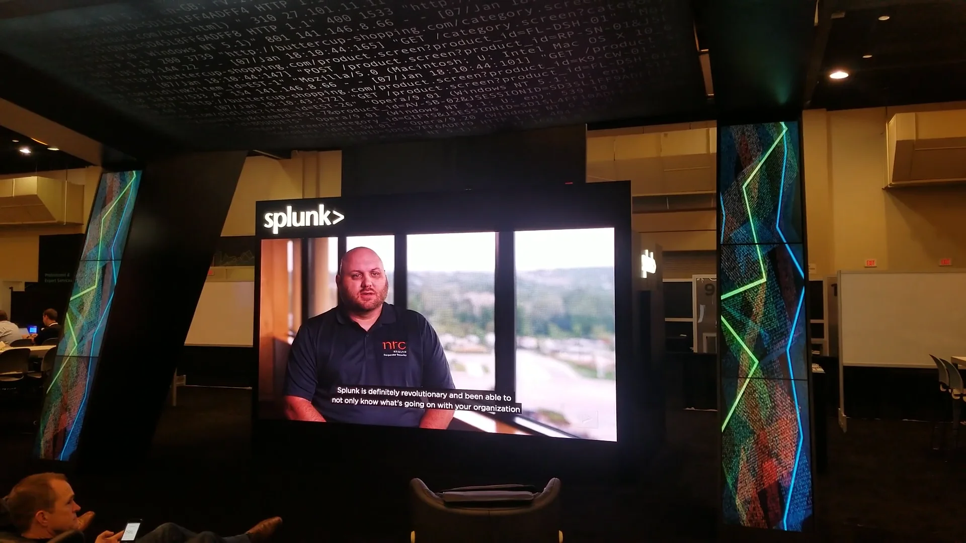 Splunk 32 panels wall mounted on Vimeo