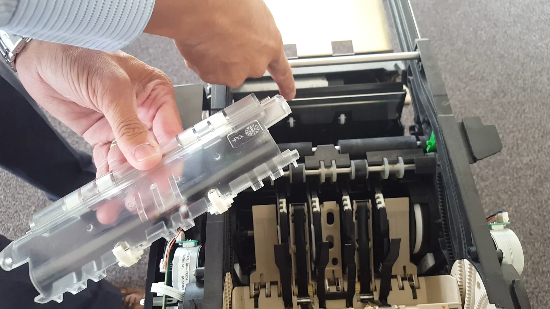 ATM Stacker maintenance on Vimeo