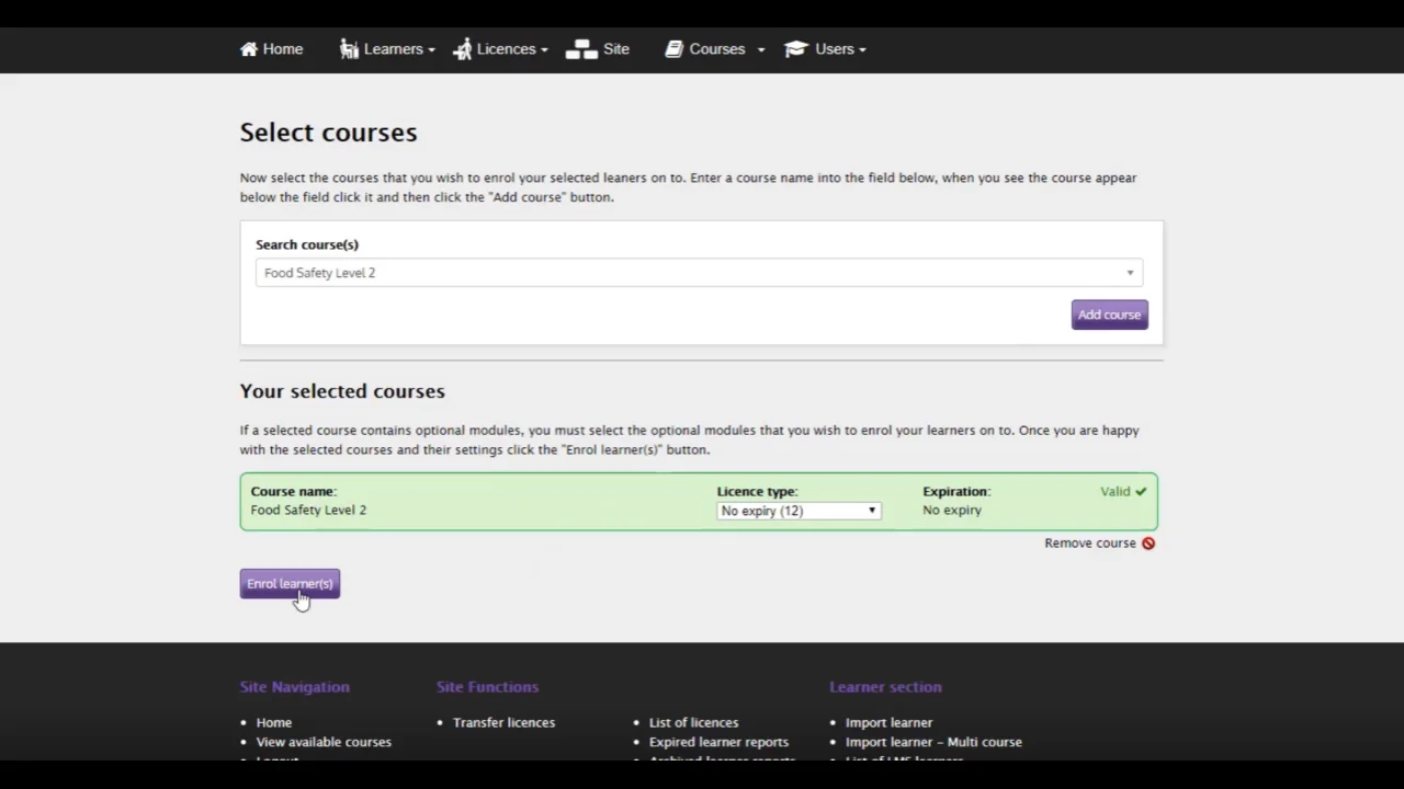 Highfield e-learning - Adding a course to a learner on Vimeo