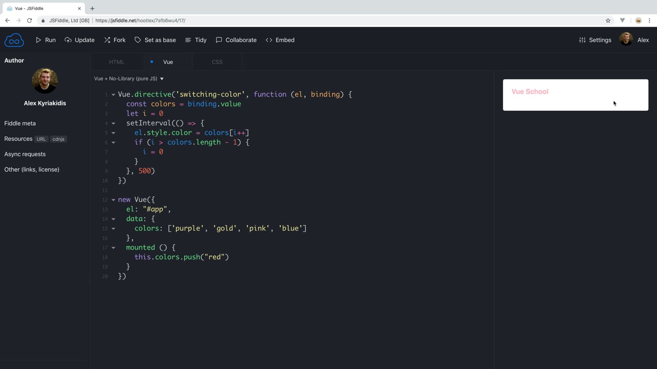 Directives are Reactive - A Vue.js Lesson From our Vue.js Course:... Directives are Reactive - A Vue.js Lesson From our Vue.js Course:...
