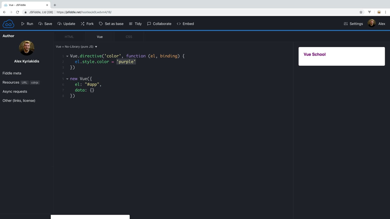 Custom Directive's Value - A Vue.js Lesson From our Vue.js Course:... Custom Directive's Value - A Vue.js Lesson From our Vue.js Course:...