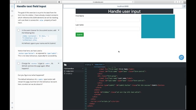 Handle Input From Your Users Write Javascript For The Web