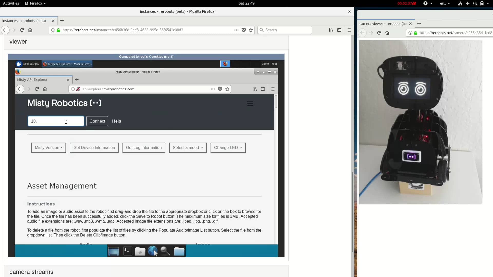 demo: from sign-in to playing with a Misty I Developer's Edition and ...