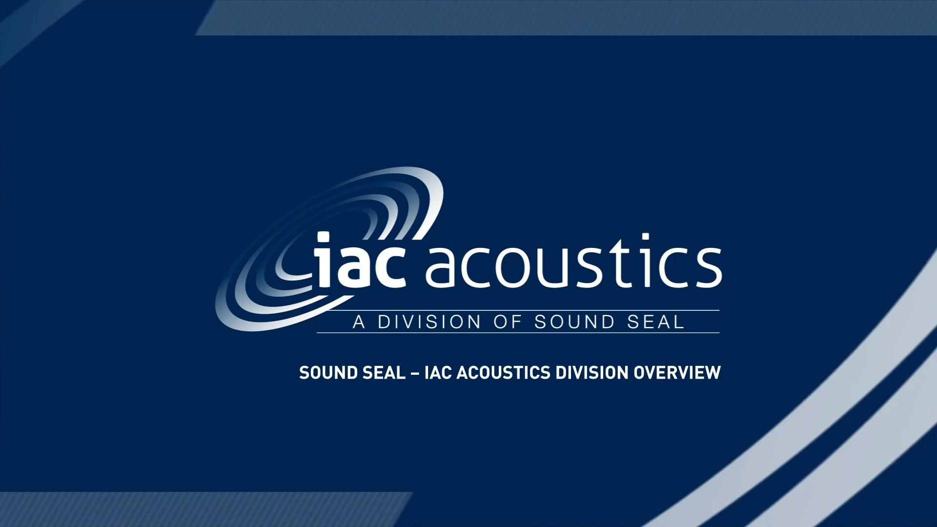 Sound Seal – IAC Acoustics Division Overview SHORT on Vimeo