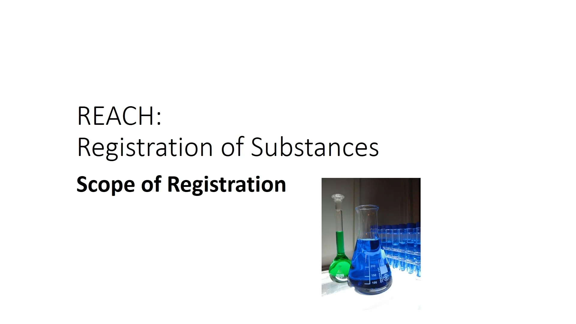 REACH Registration of substances: Scope of registration on Vimeo