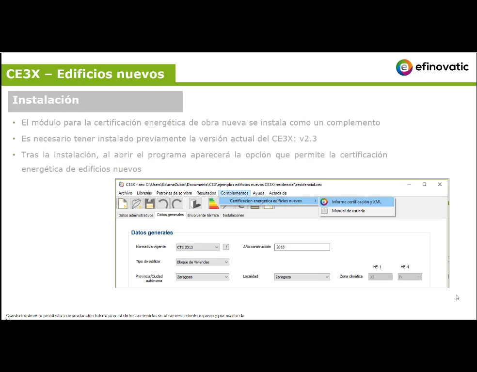 CE3X - Certificación edificios Nuevos