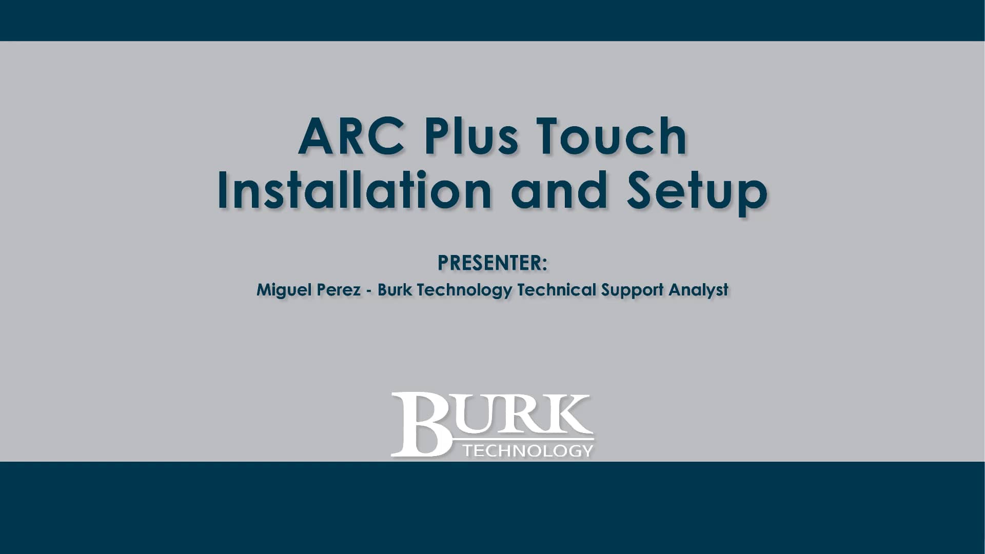 Burk Technology's ARC Plus Touch - Product Installation and Setup on Vimeo