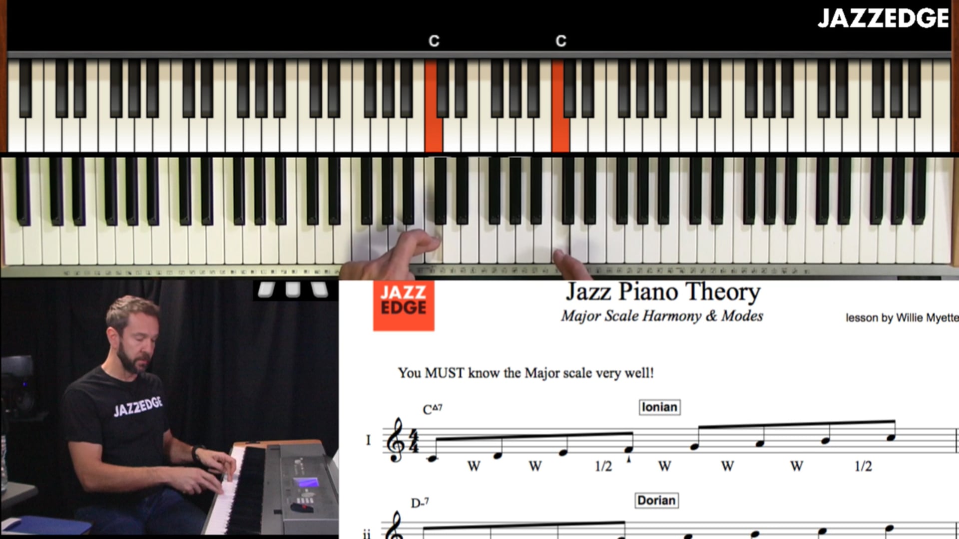 Lesson 1 - Major Scale Harmony & Modes - Jazzedge Academy