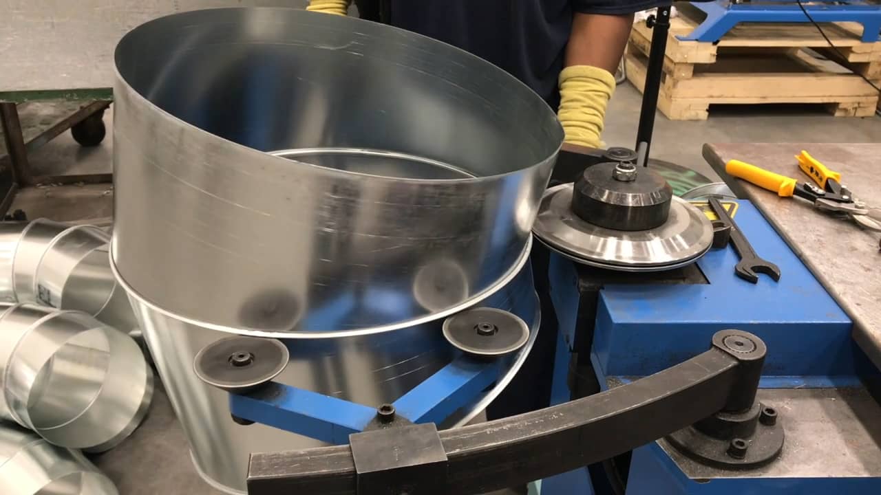 Production of Gored Elbows and Spiral Fittings on Vimeo