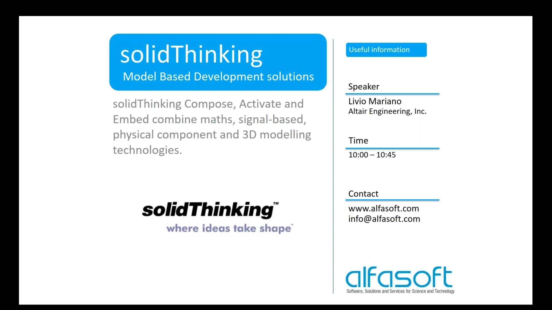 solidThinking - Model Based Development solutions on Vimeo