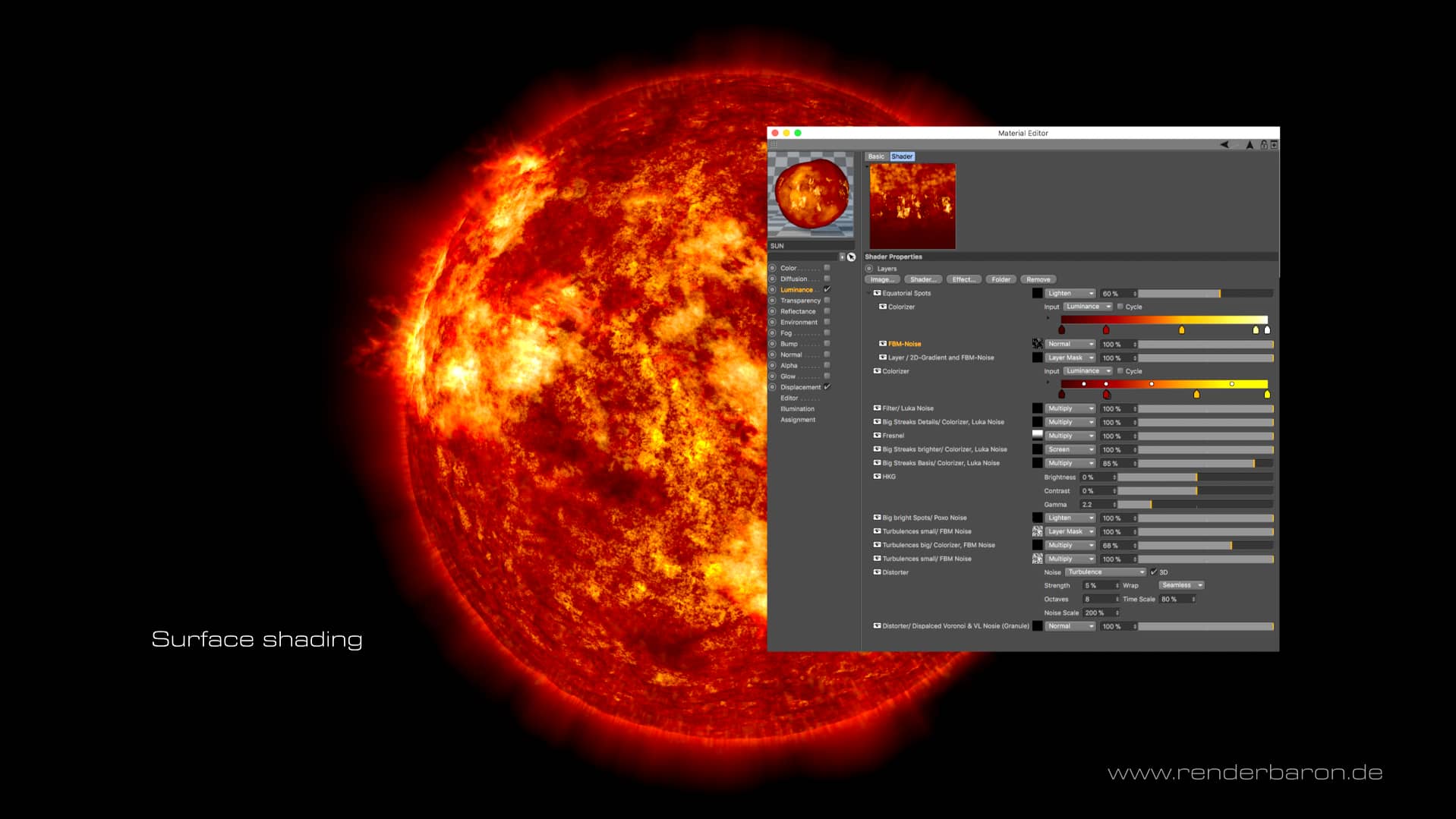 Breakdown - creating an animated sun in Cinema 4D on Vimeo