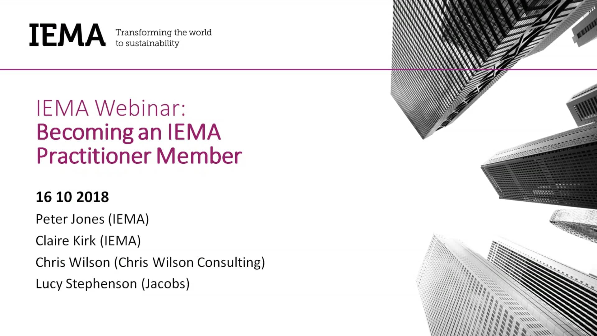 Becoming an IEMA Practitioner Member 2018-10-16 on Vimeo