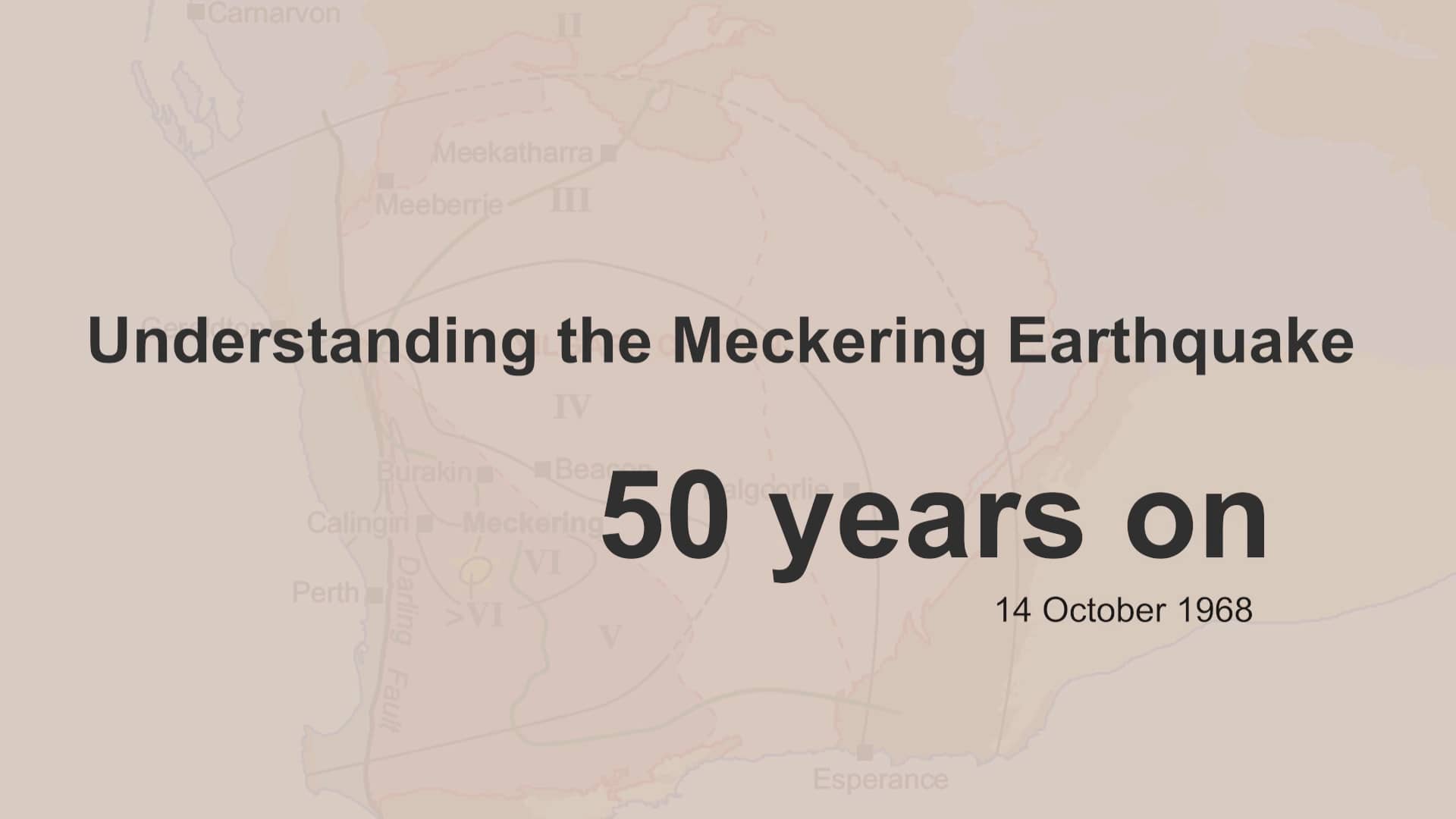Meckering 50 years On: Understanding the Meckering Earthquake on Vimeo