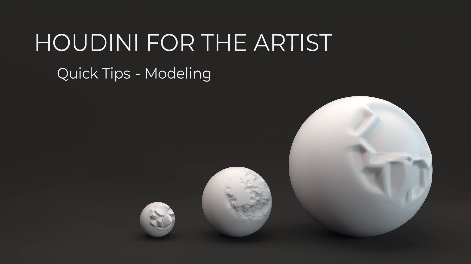 Houdini For The Artist - Quick Tip - Modeling 001 on Vimeo