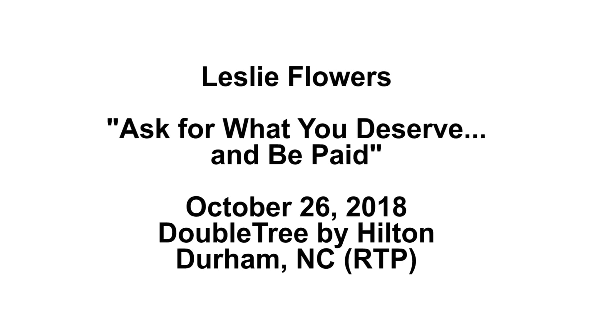 Leslie Flowers on Vimeo