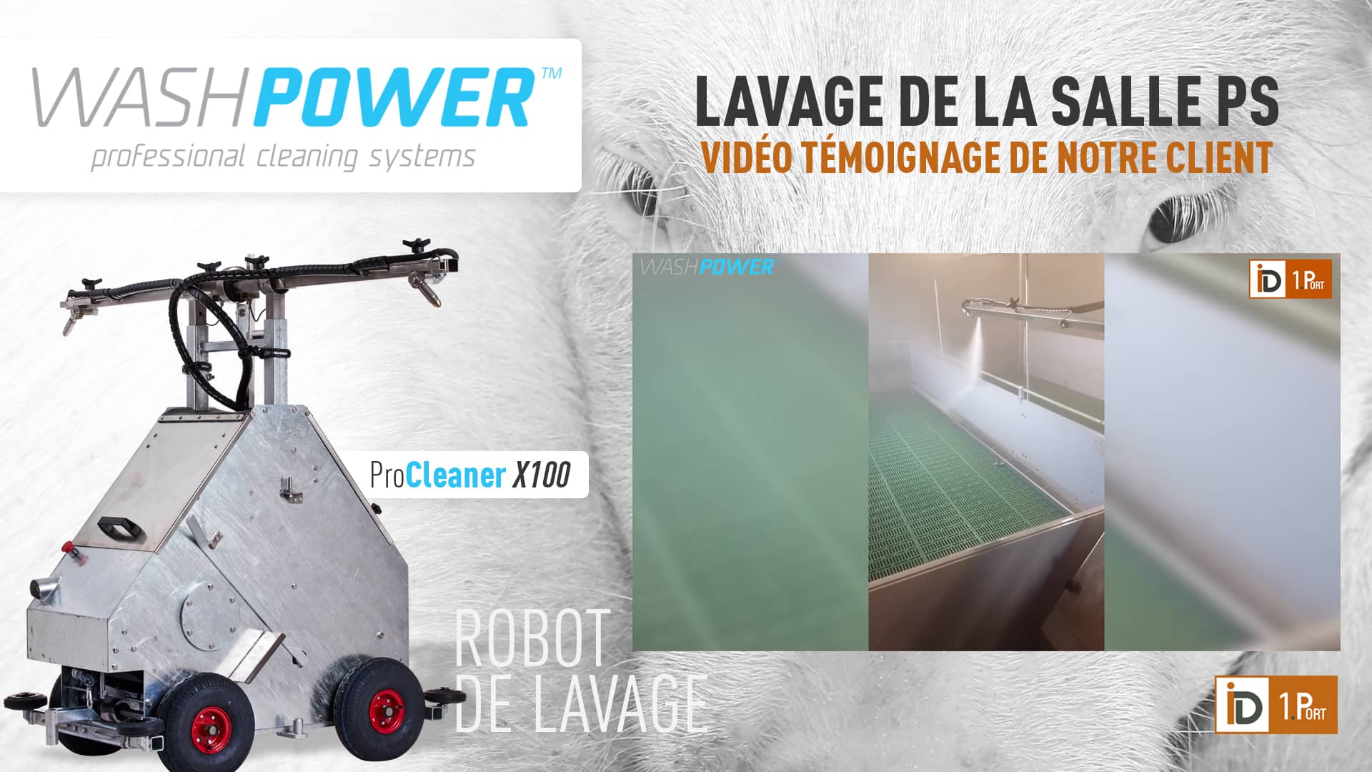 Robot de lavage - ProCleaner X100 - Lavage de la salle PS - Vidéo ...