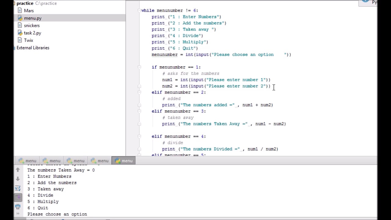 Python -menus - Menu On Vimeo
