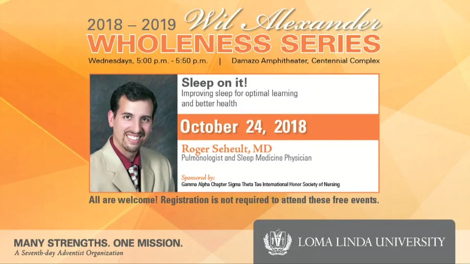WAWS Session 1 - Sleep on it! - Roger Seheult, MD on Vimeo