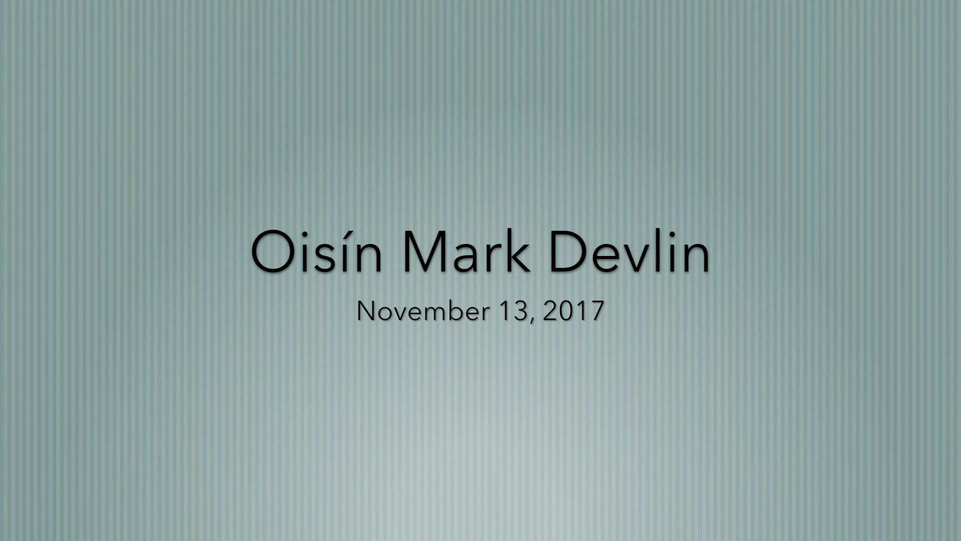 Oisín 1st Birthday on Vimeo