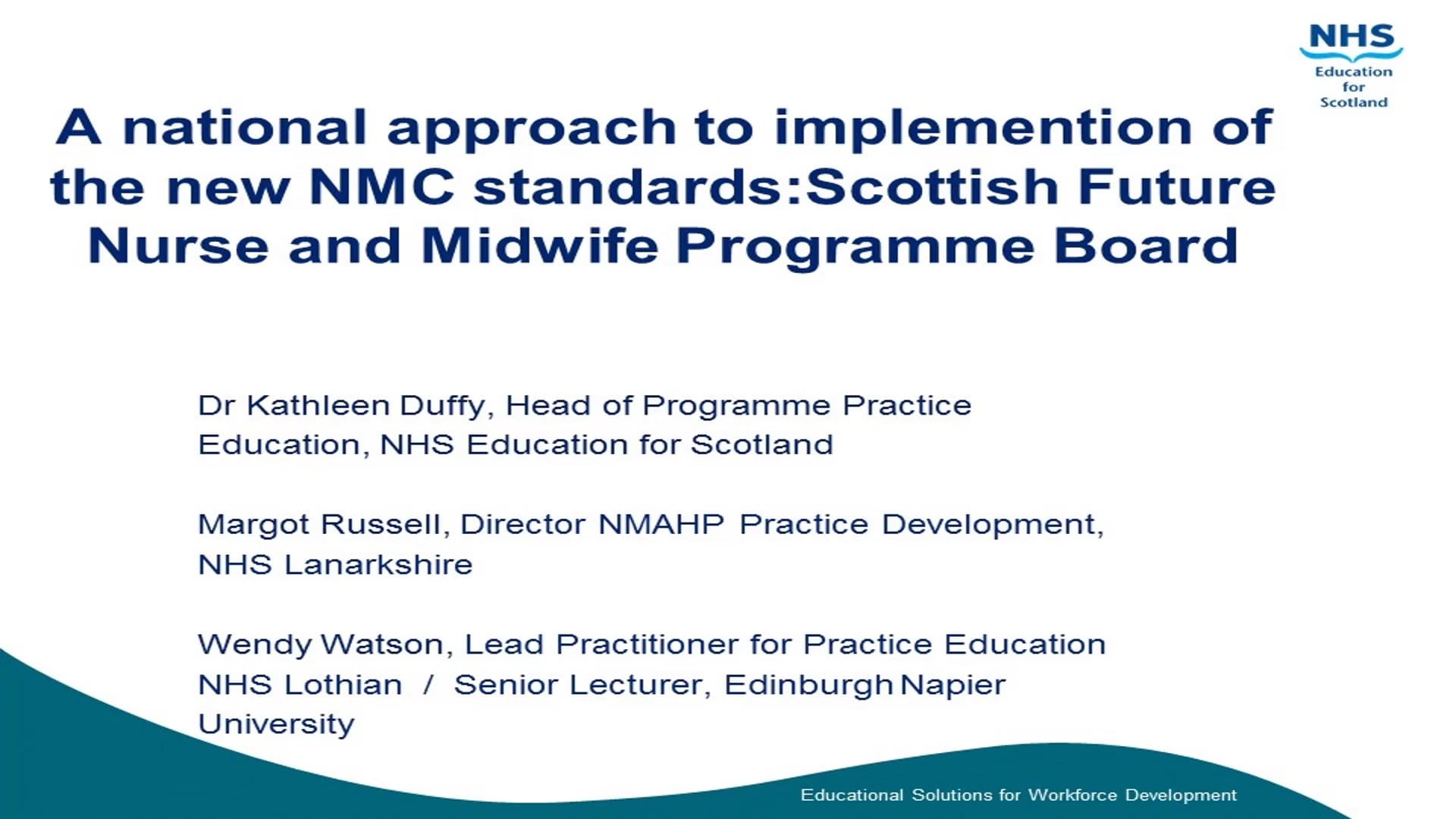 Once for Scotland New NMC Standards for Student Supervision and Assessment - November 2018 on Vimeo
