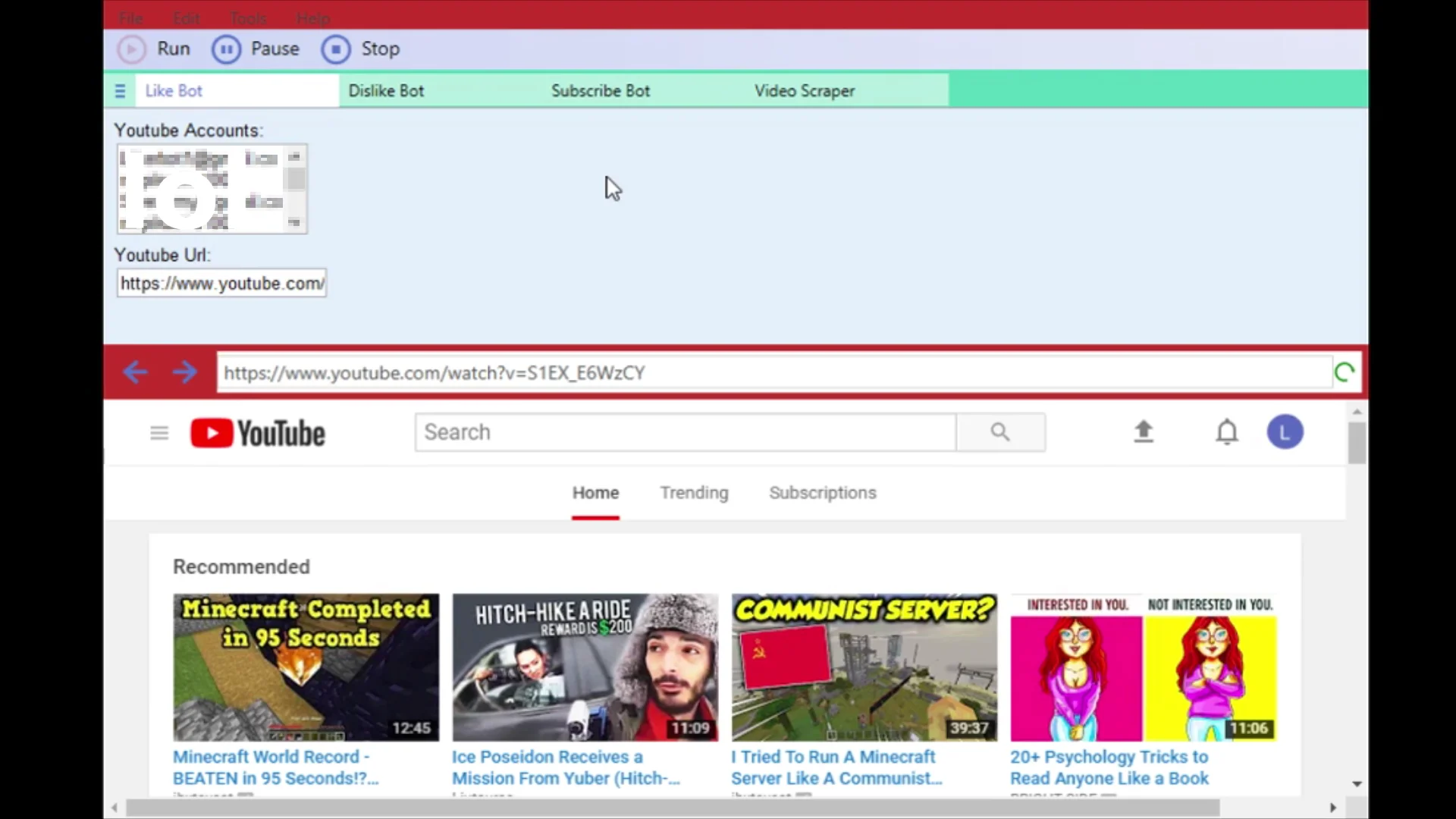 YouBot youtube subscriber bot, like bot, dislike bot on Vimeo