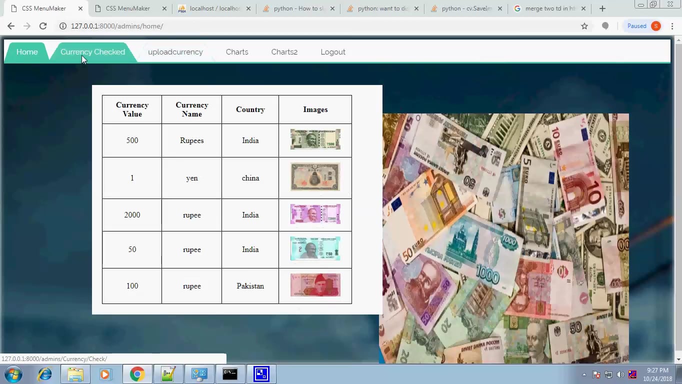Currency Detection using Python on Vimeo