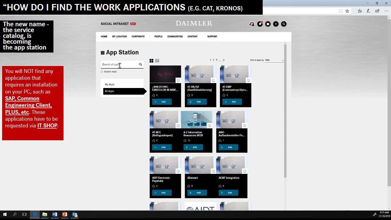 Daimler Social Intranet