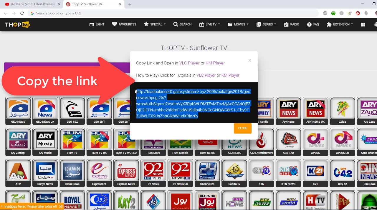 How to use sunflower tv in PC on Vimeo