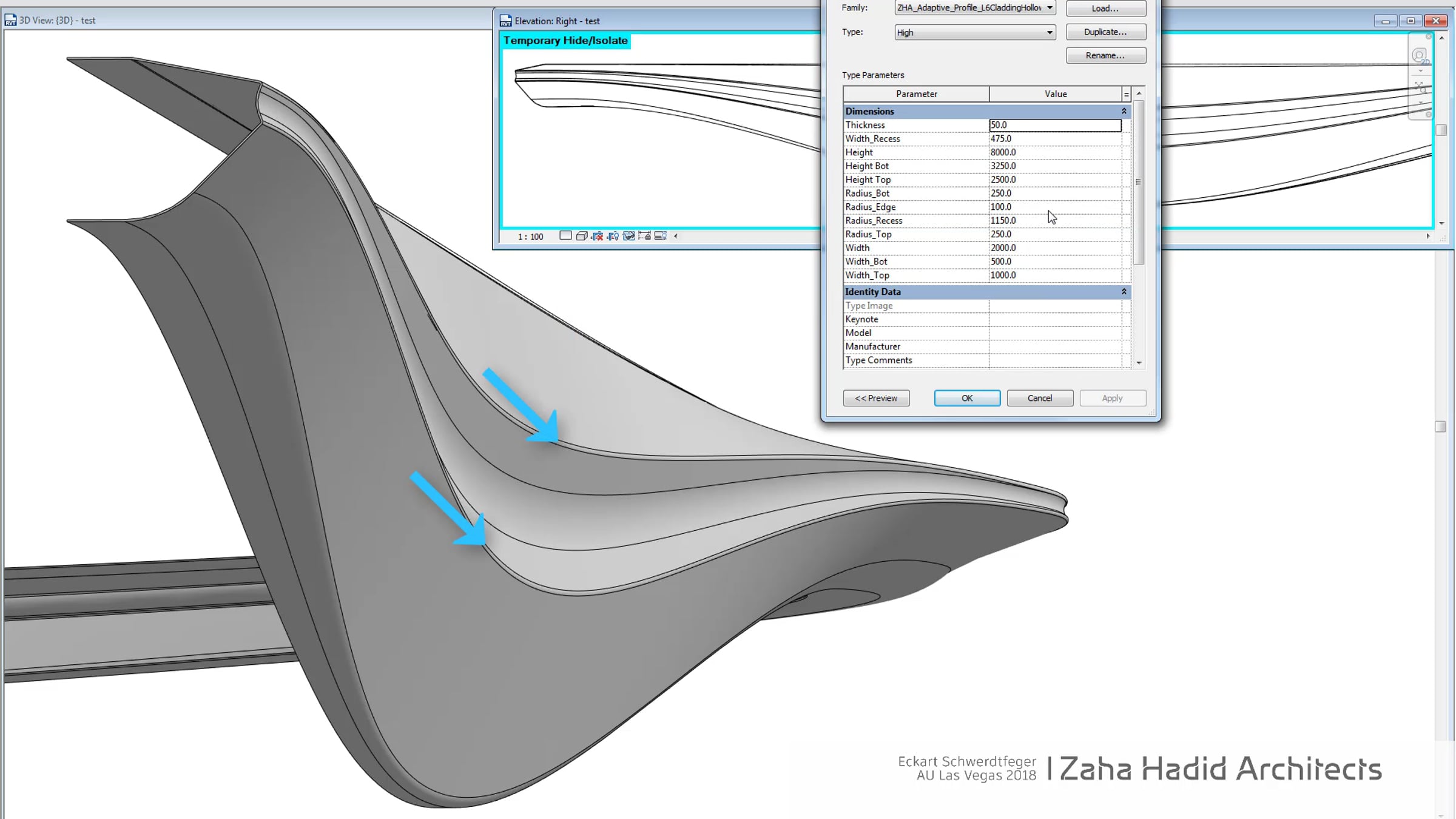 AU Las Vegas 2018 | Revit Adaptive Families . Parametric Modelling