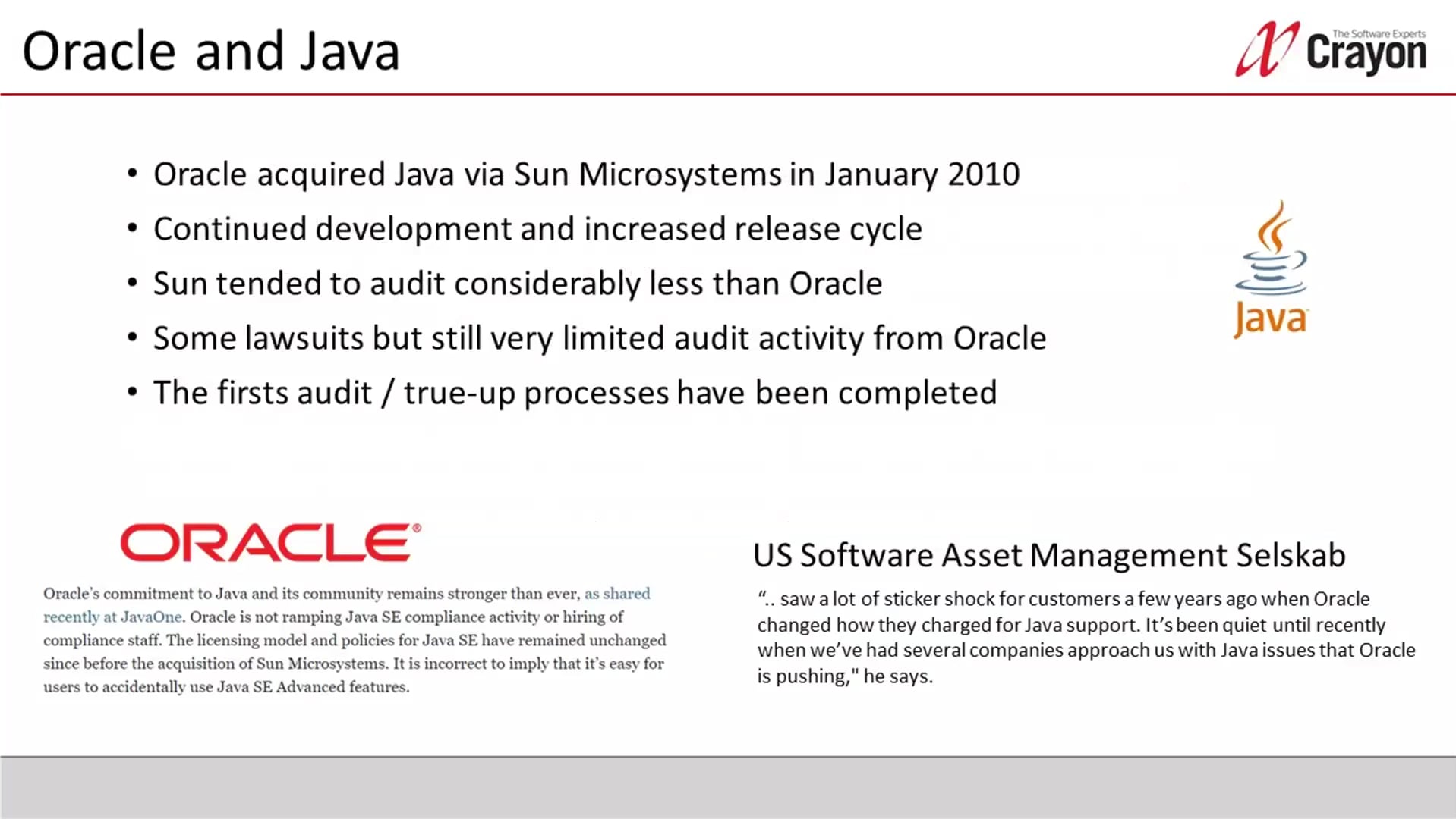 JAVA Overview of changes to licensing and support on Vimeo