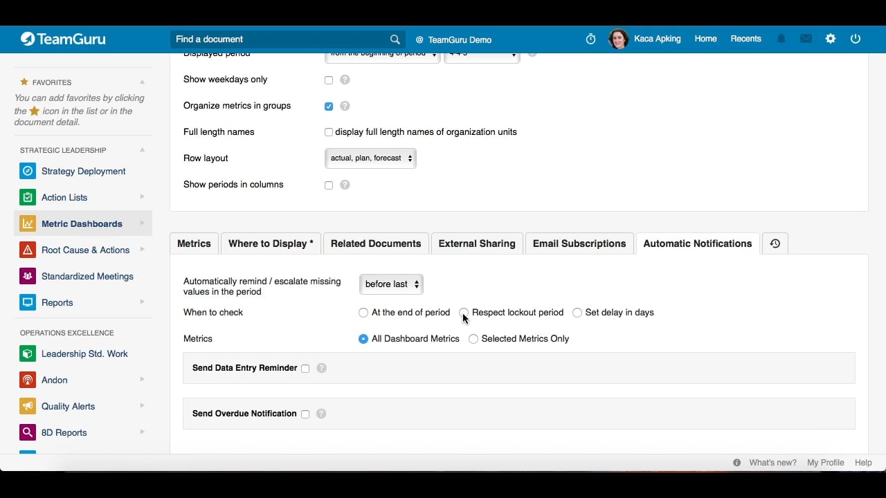 TeamGuru Tutorial: Metric Dashboards -Automatic Notifications on Vimeo