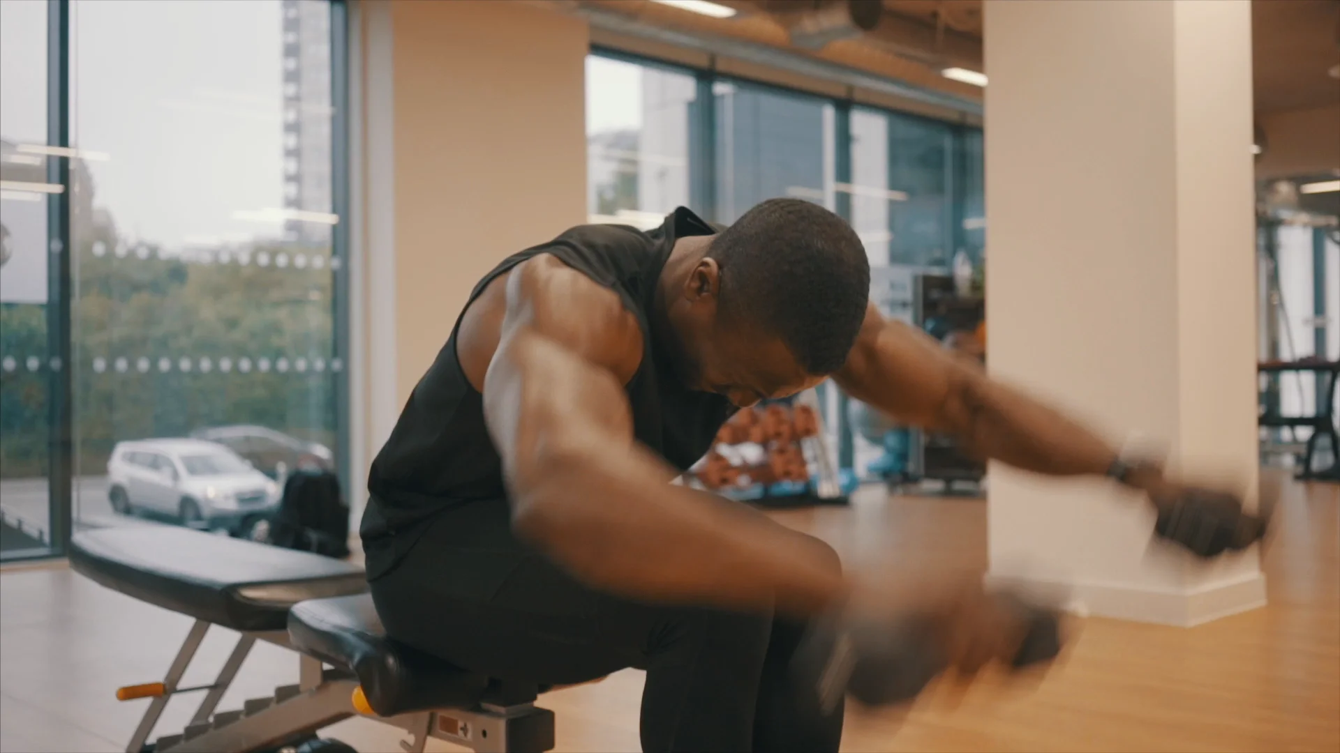 Dumbbell Bent Forward Flies s/s Bent Forward Front Raises on Vimeo