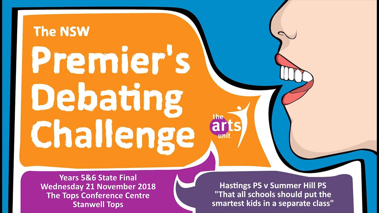 NSW Premier’s Debating Challenge 2018 - Years 5 and 6 State Final on Vimeo