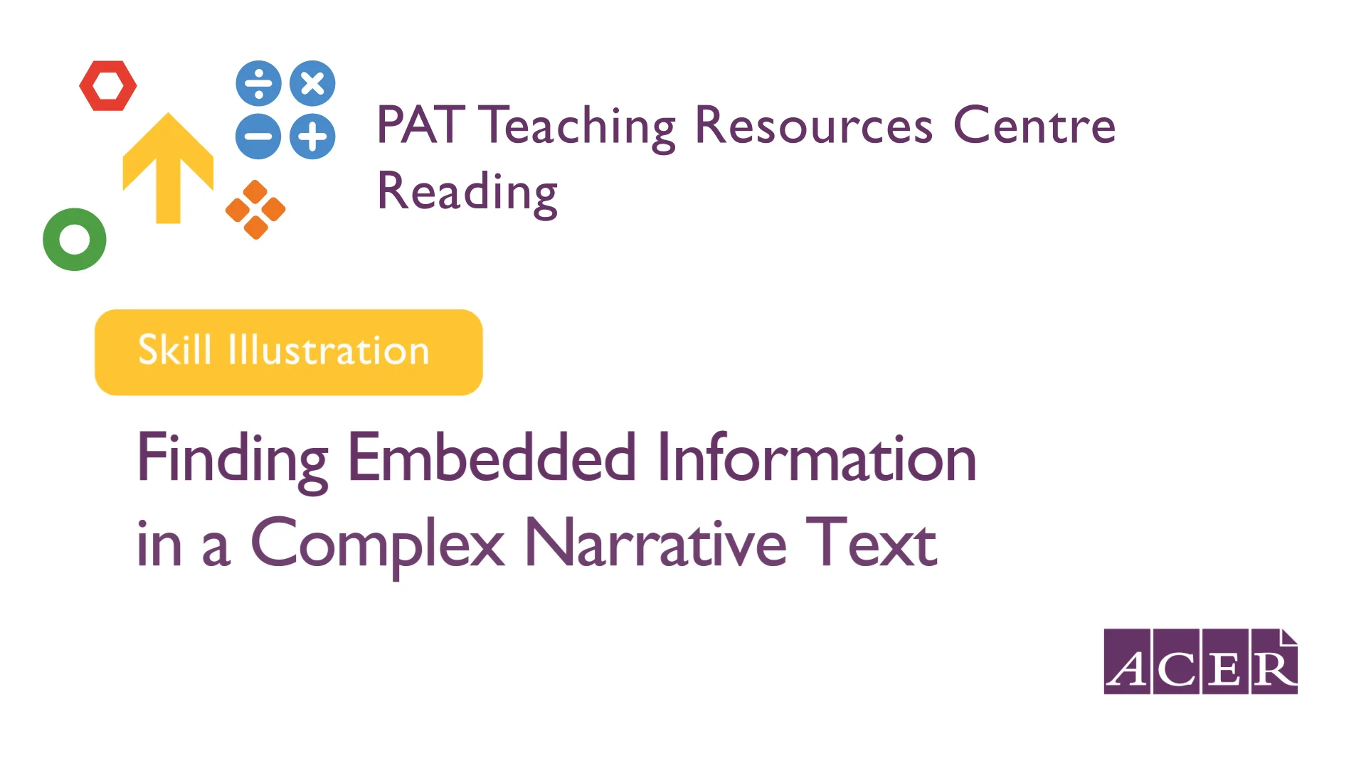 Finding Embedded Information in a Complex Narrative Text on Vimeo