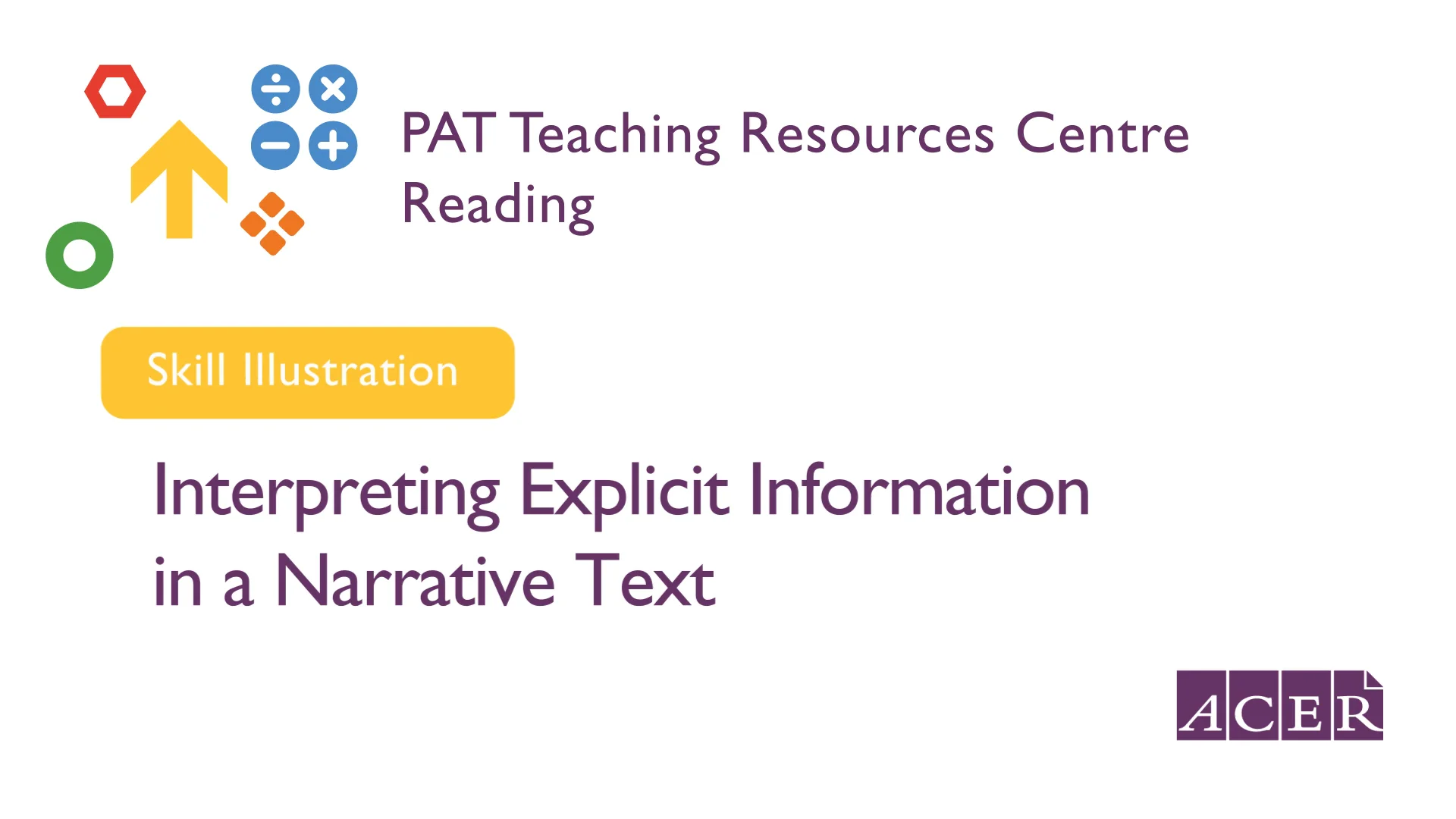Interpreting Explicit Information in a Narrative Text