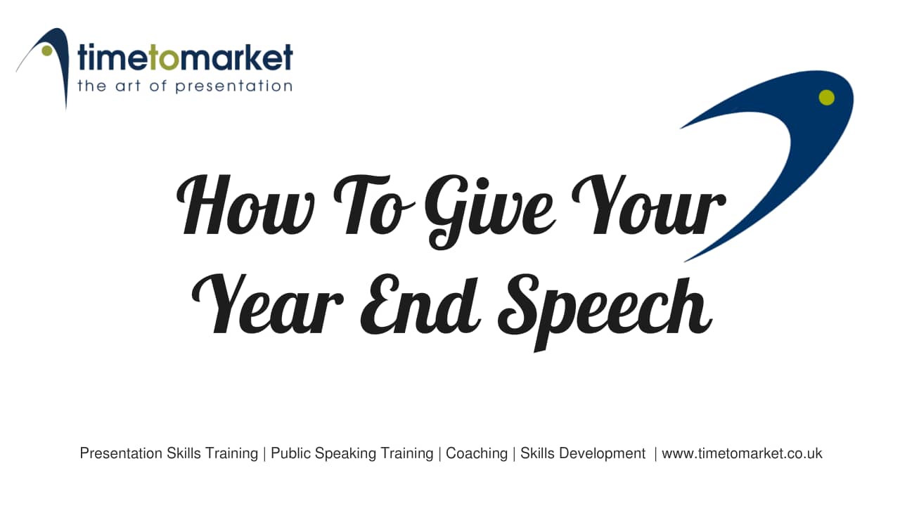 How To Give Your Year End Speech on Vimeo