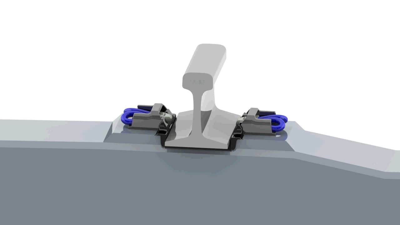 Pandrol Fastclip FE RR fastening system for Heavy Haul railways on Vimeo