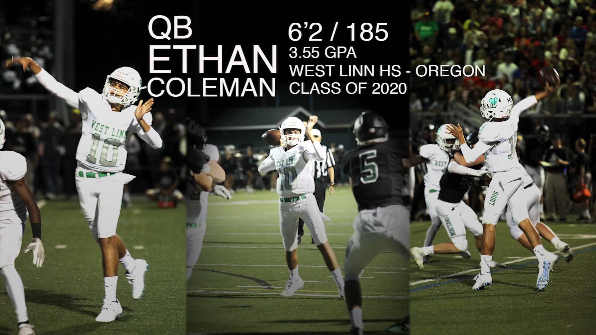 Ethan Coleman QB Season Highlights 2018 on Vimeo
