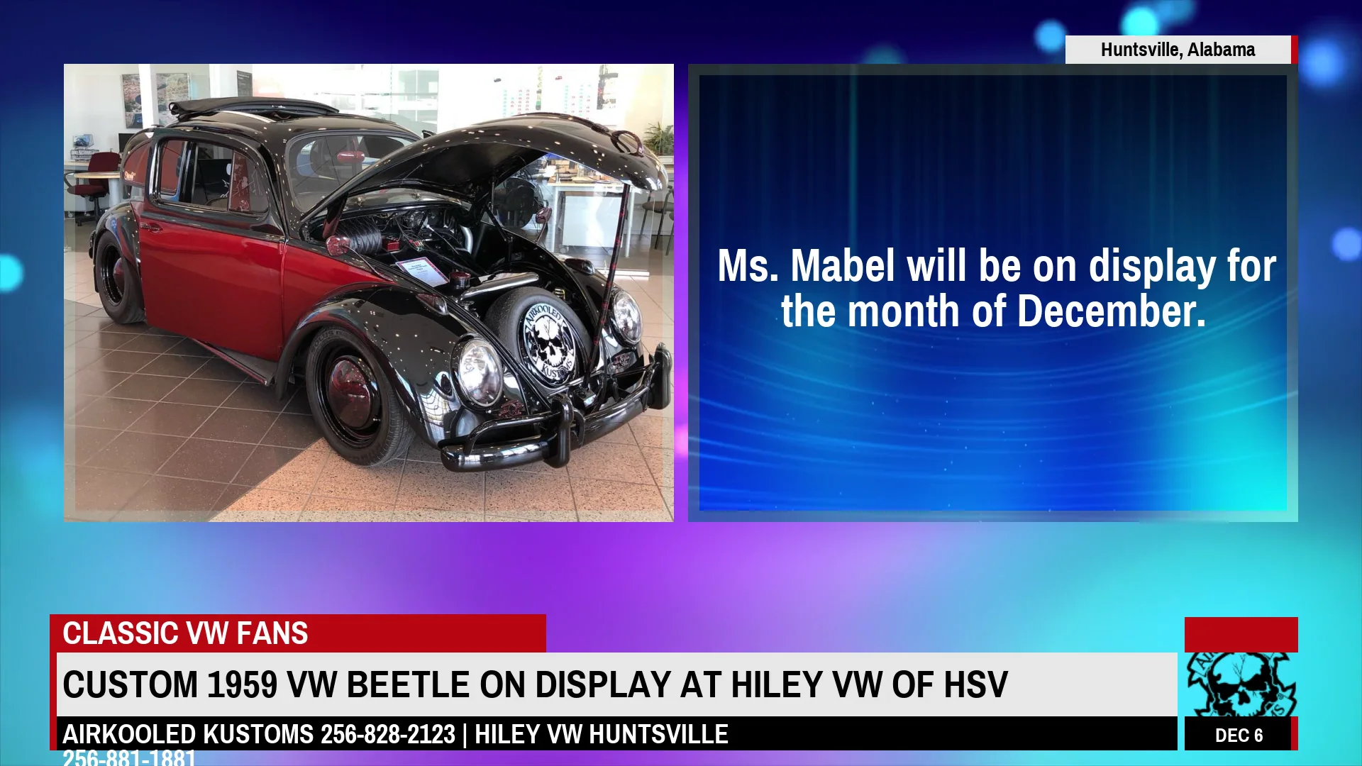 Custom Classic VW Beetle on Display at Hiley VW Huntsville