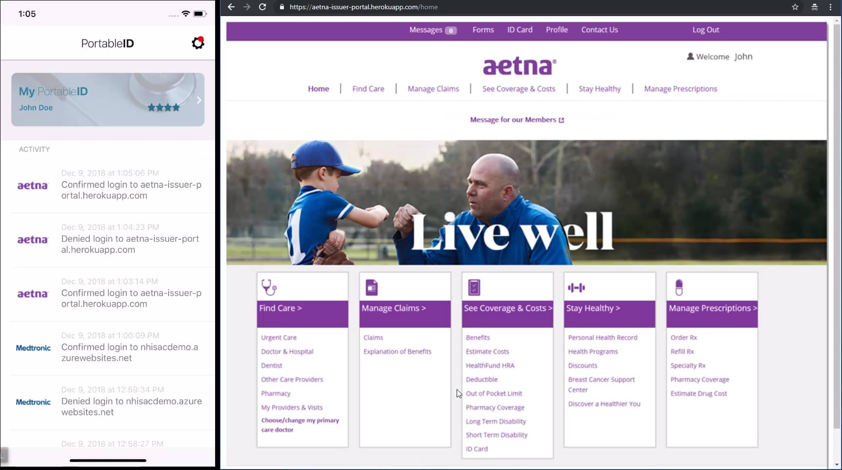 PortableID - Aetna Login on Vimeo