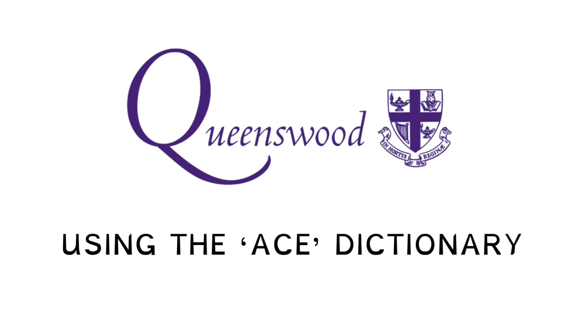 Using the ACE dictionary on Vimeo