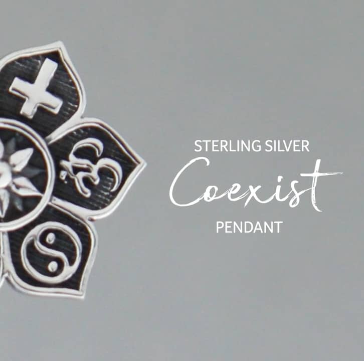 Sterling Silver Coexist Harmony Pendant, Lotus Design on Vimeo