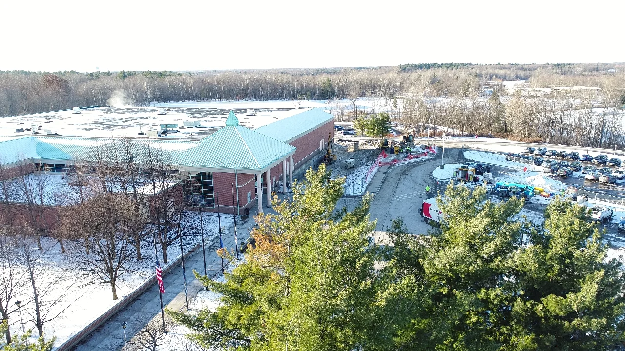Flyover at Cheel Arena Renovation at Clarkson University on Vimeo
